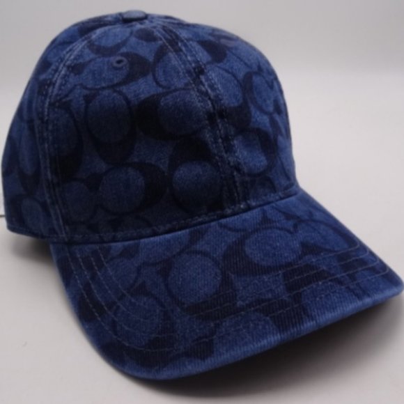 Coach | Accessories | Coach Denim Signature Baseball Womens Hat Os New ...